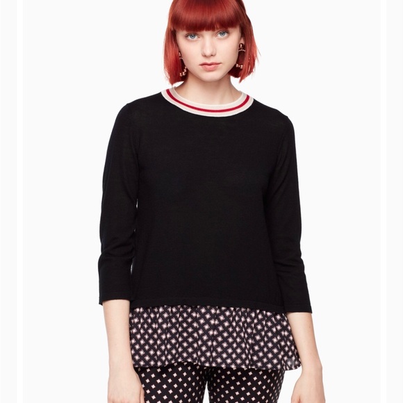 kate spade | Sweaters | Nwt Kate Spade Diamond Mixed Media Sweater ...